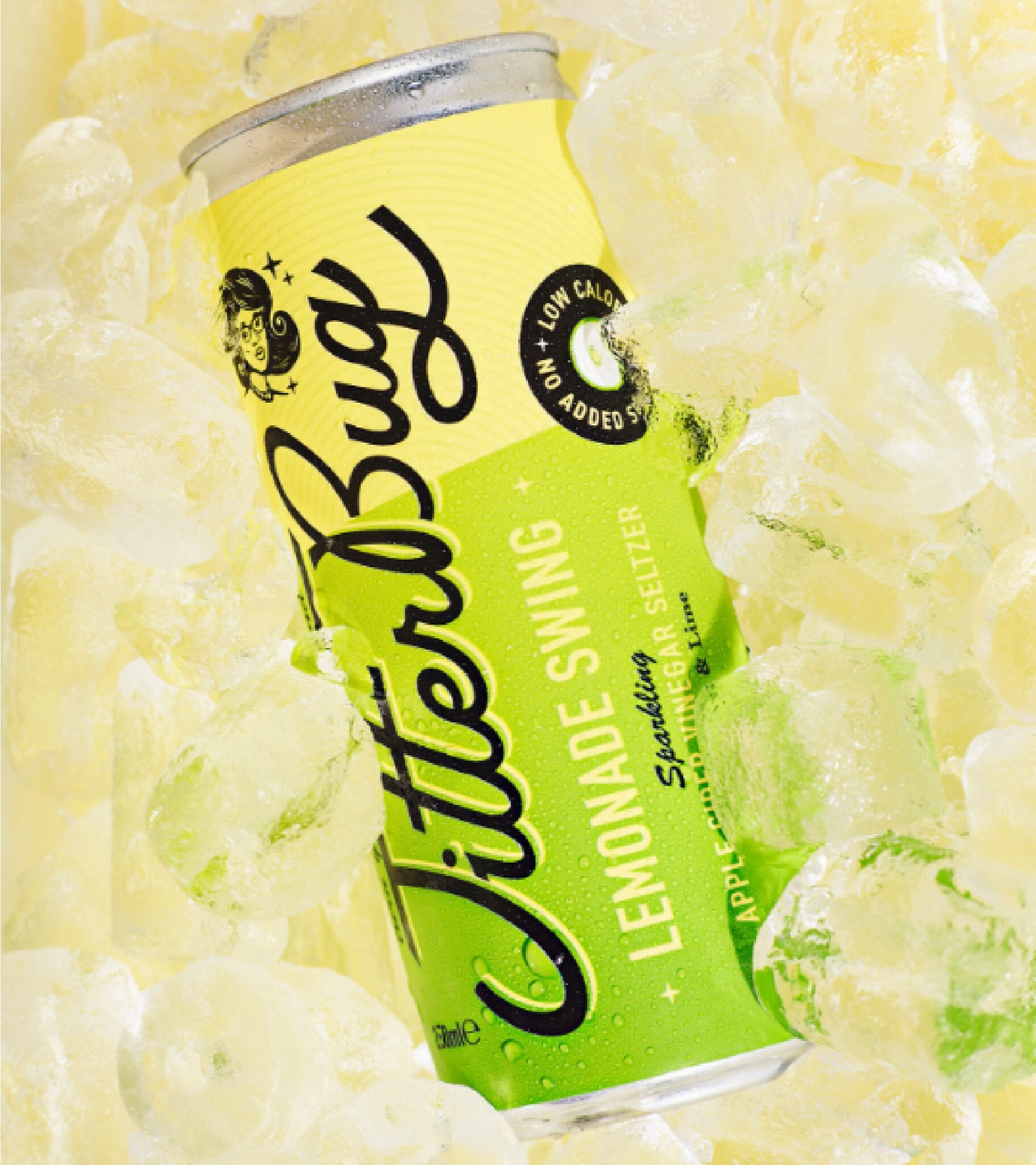 Brand identity for ACV Seltzer, Jitterbug | Kingdom & Sparrow