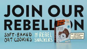 Snackzilla: Great rebel branding for great rebel snackers
